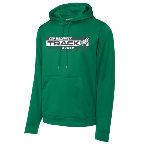 CSP Track & Field - POLY - Hooded Sweatshirt - Kelly | Triple E Apparel